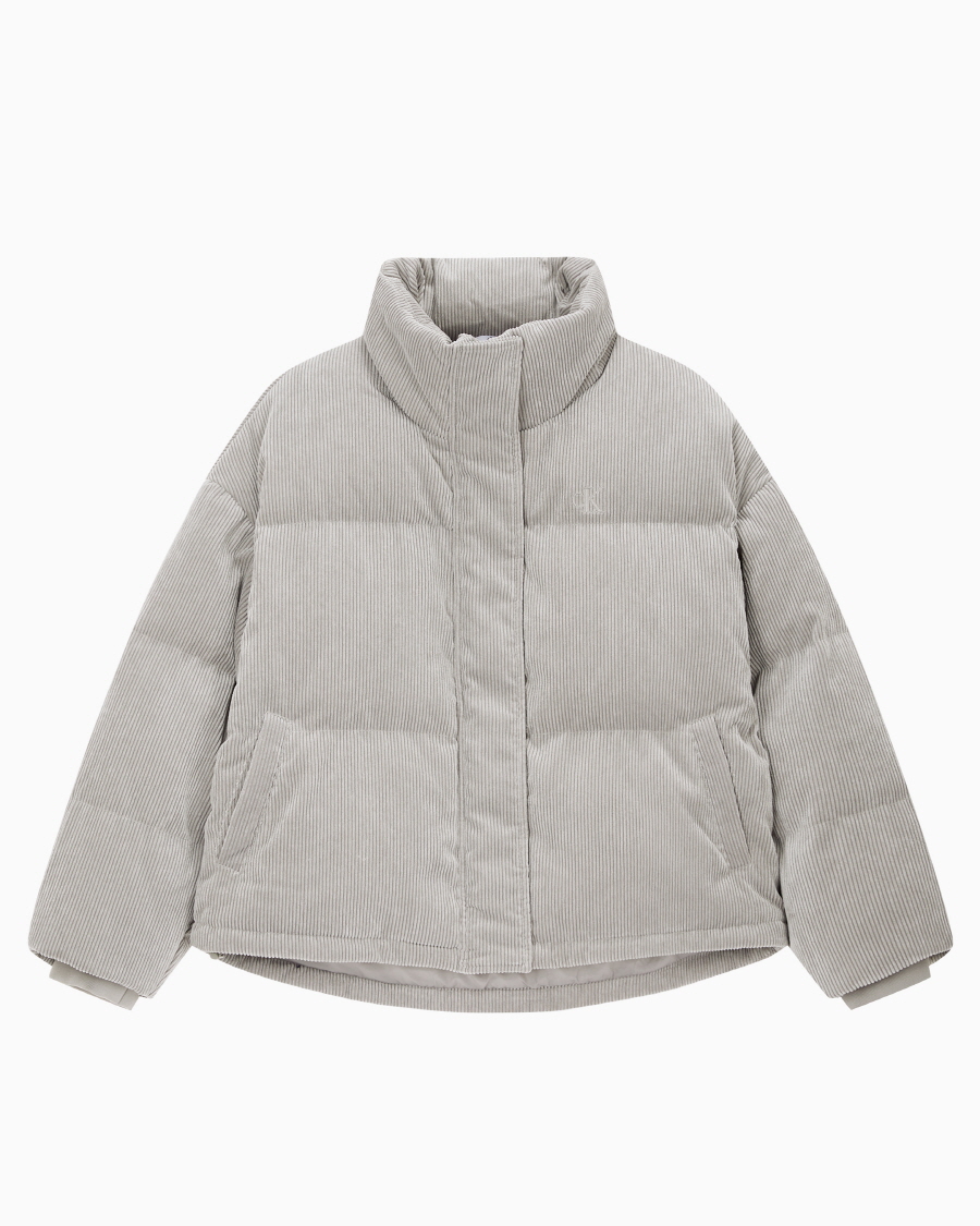 22 F/W[여] 릴렉스핏 코듀로이 다운 숏 푸퍼 재킷 (J221160-PQY)