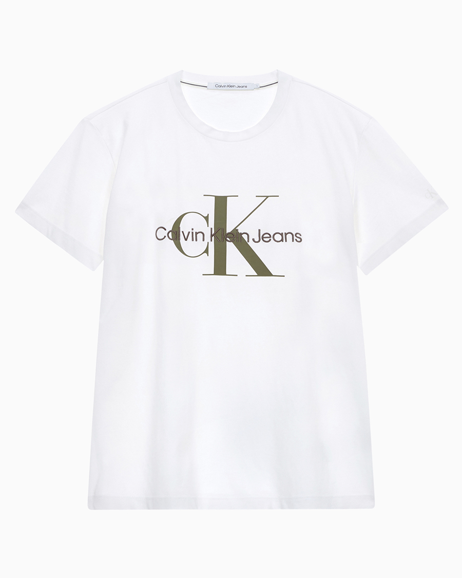 캘빈클라인진 | [캘빈클라인진]남성 레귤러핏 모노그램 엠브로이 반팔 티셔츠 (J320770-YAF) | 갤러리아몰