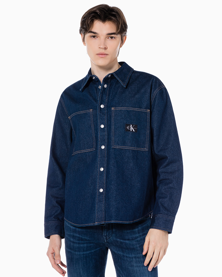 [CKJ] 남성 릴렉스핏 린스 블루 데님셔츠(J324791) - 현대Hmall