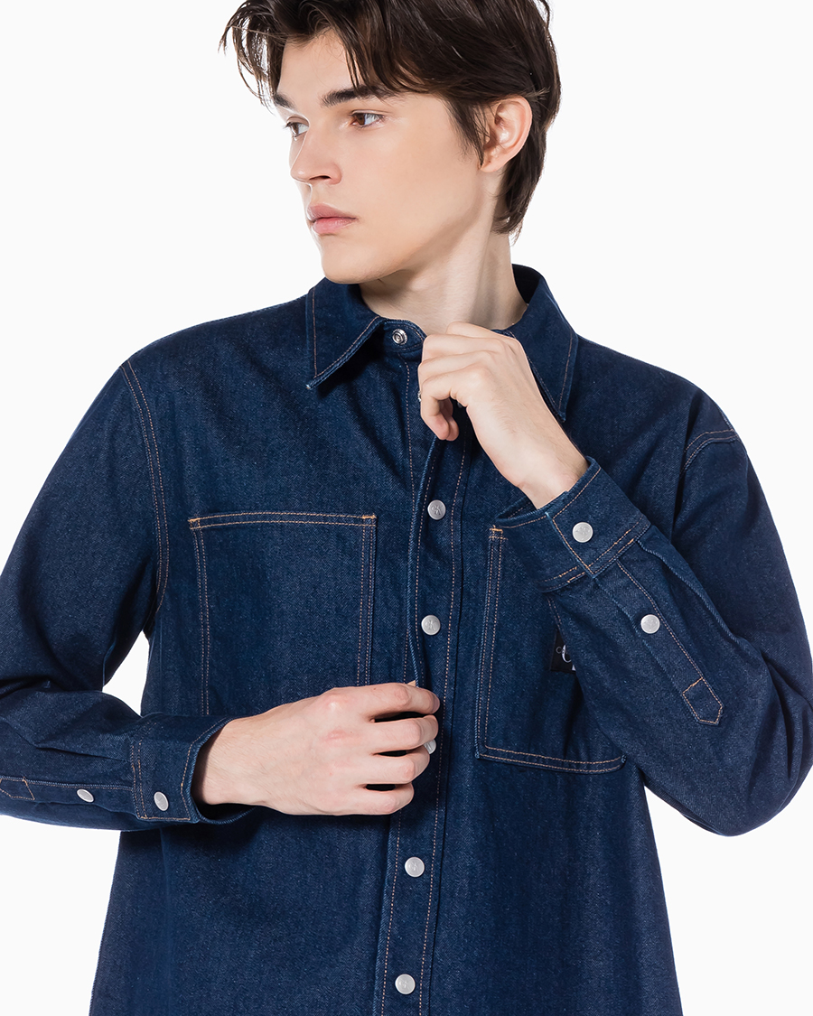 [CKJ] 남성 릴렉스핏 린스 블루 데님셔츠(J324791) - 현대Hmall