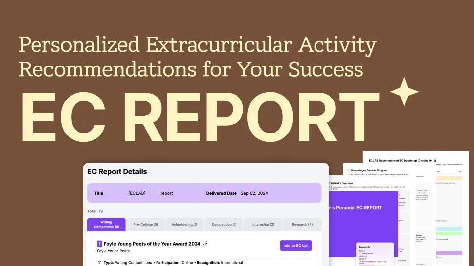 EC REPORT: Personalized Extracurricular Planning