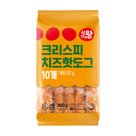 식자재왕 크리스피치즈핫도그 (80g*10)800g - 최저가 사업자 식자재 | 식봄