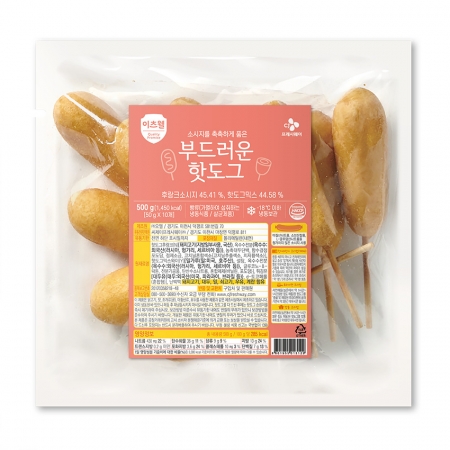 이츠웰 부드러운핫도그(50g*10입 500g/EA) - 4,730원 - 식봄