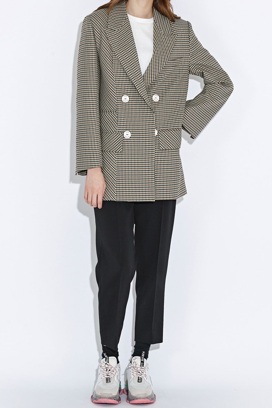 Gingham Check Double Jacket