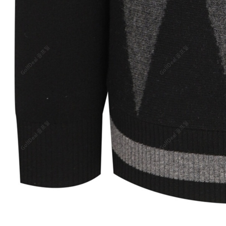 [골프딜] 레노마골프 남성 겨울 탈부착 방풍 안감 울100 패턴 터틀넥 니트 L4205 - 상품정보