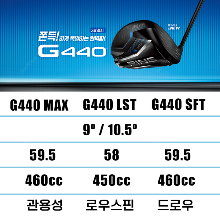 [골프딜] 핑 G440 MAX 드라이버+조지아 샤프트 - 상품정보